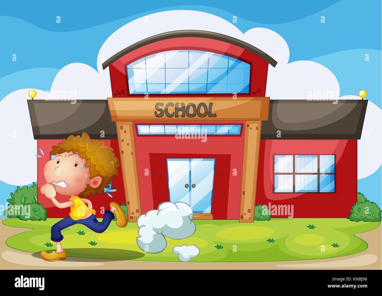 School track kid Stock Vector Images - Alamy