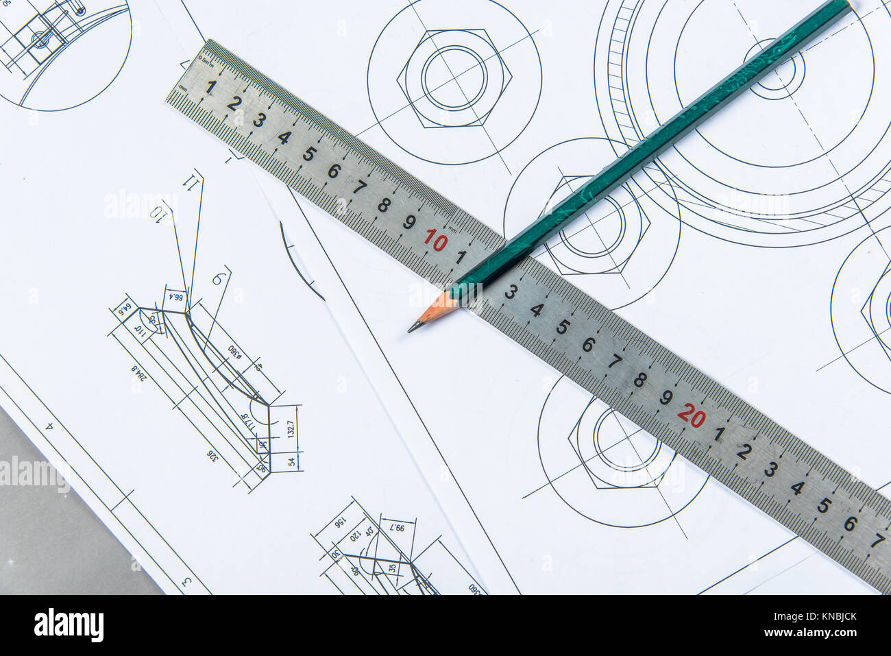 detail shot of Architectural blueprints Stock Photo - Alamy