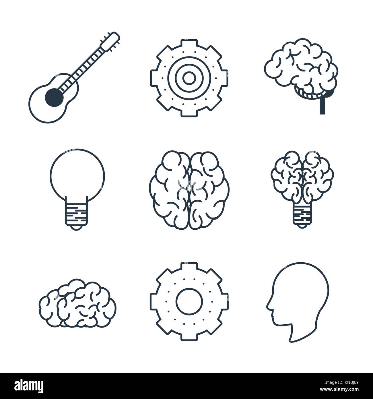 Smart brain icons Stock Vector Image & Art - Alamy