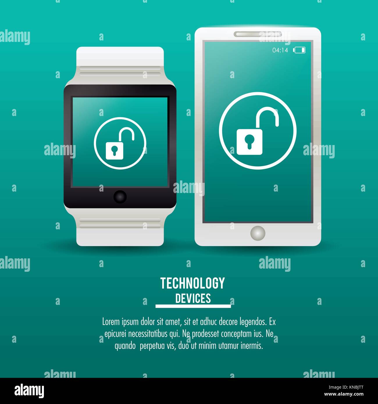 Smartwatch and smartphone technologies infographic Stock Vector Image ...