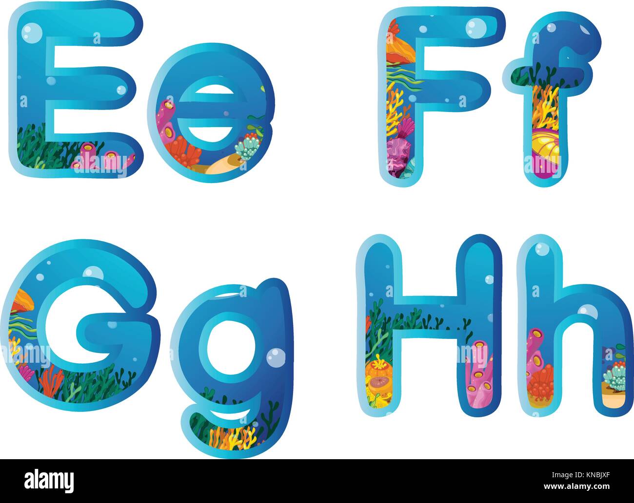 illustration of letters on a white background Stock Vector Image & Art ...