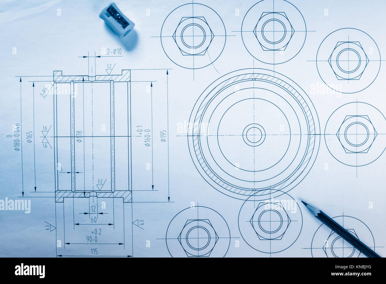 detail shot of Architectural blueprints Stock Photo - Alamy