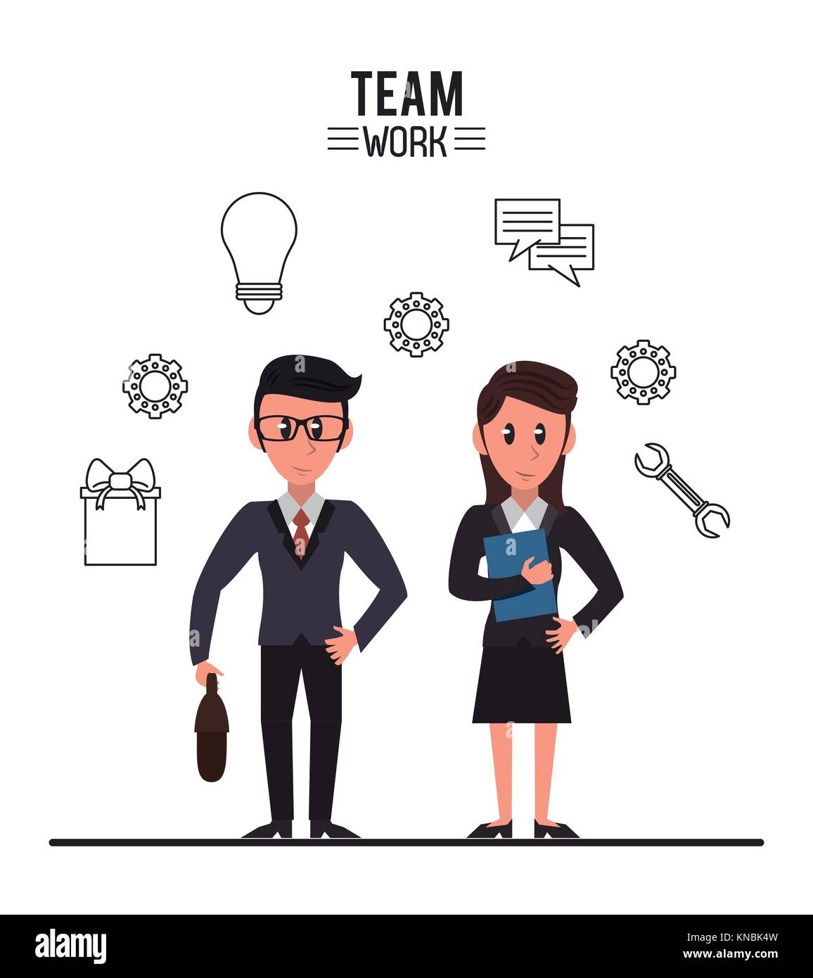 Business teamwork cartoon Stock Vector Image & Art - Alamy