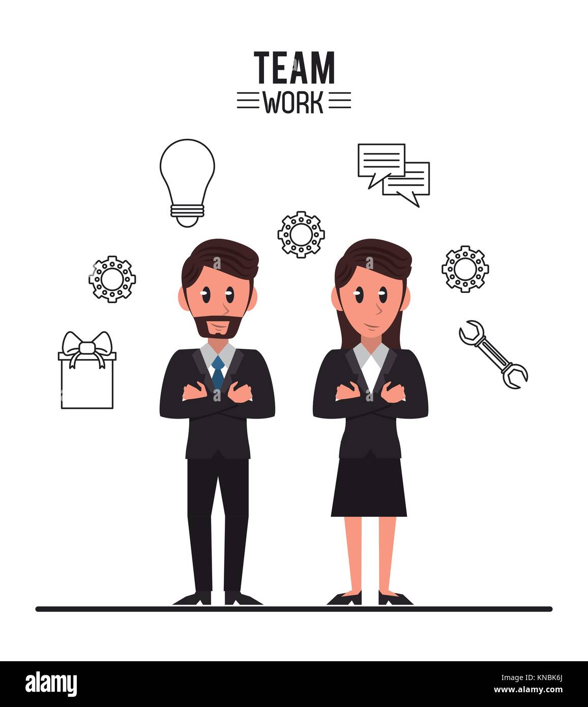 Business teamwork cartoon Stock Vector Image & Art - Alamy
