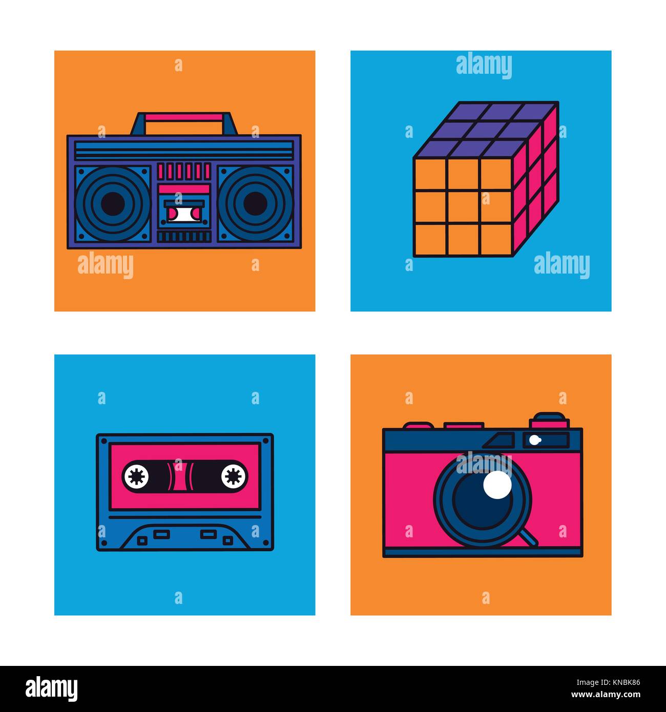 80s camera Stock Vector Images - Alamy