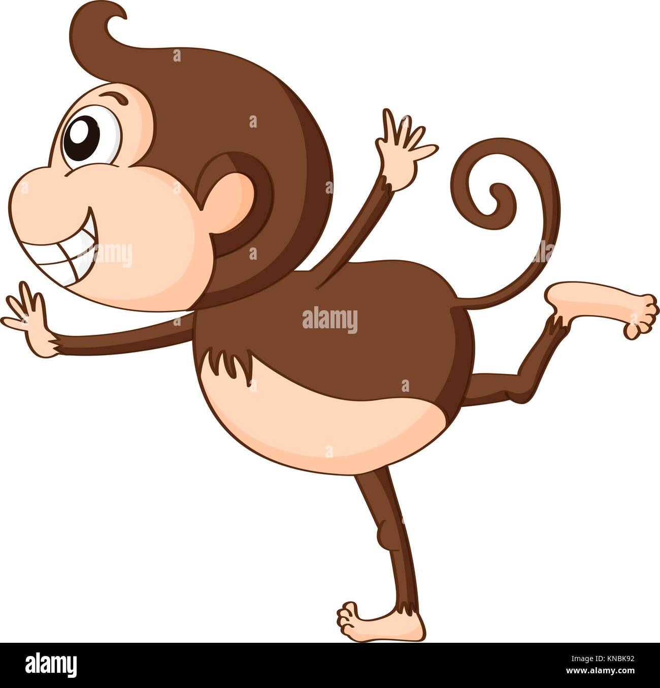 illustration of a monkey on a white background Stock Vector Image & Art ...