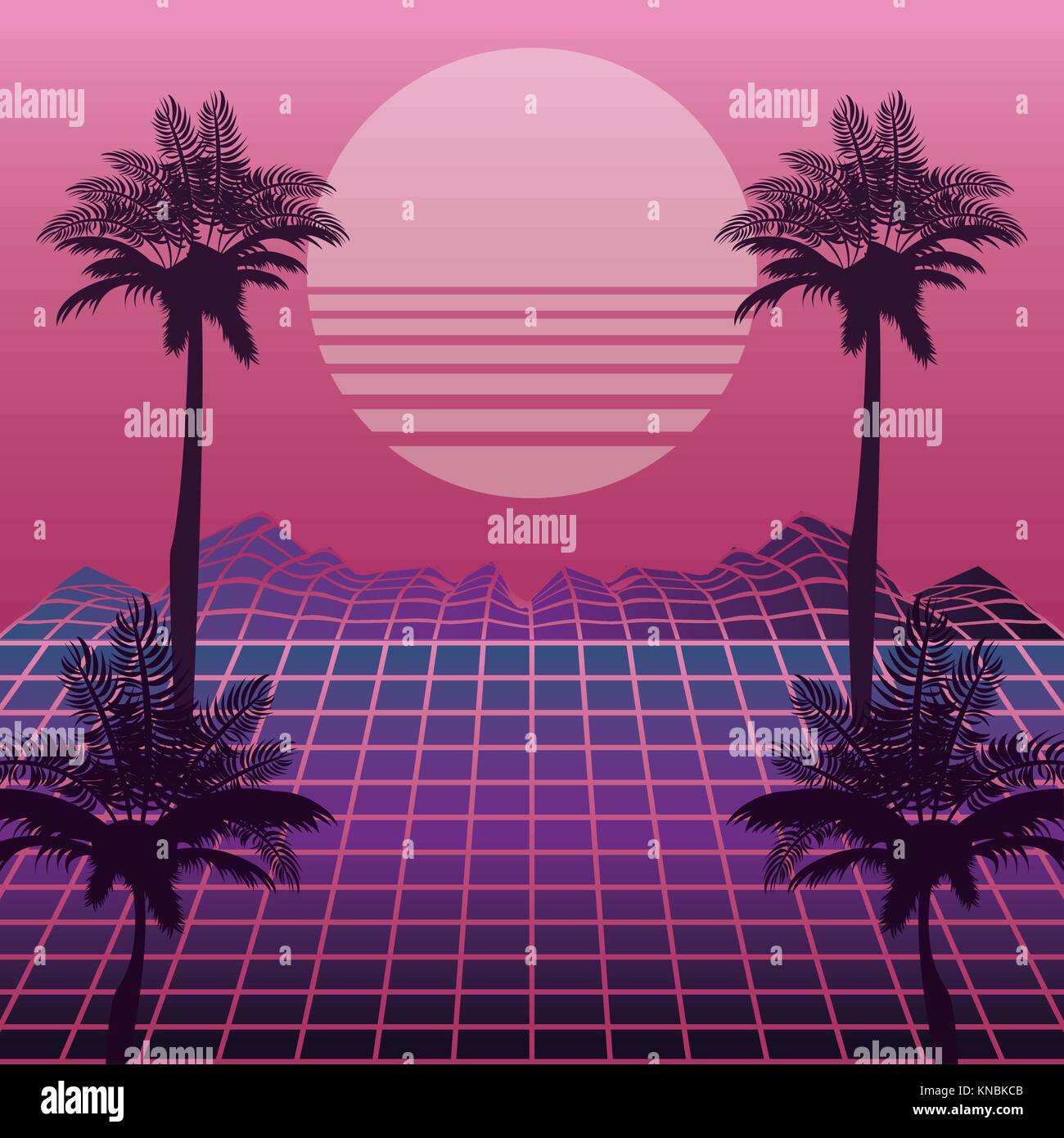 The 80s landscape style Stock Vector Image & Art - Alamy