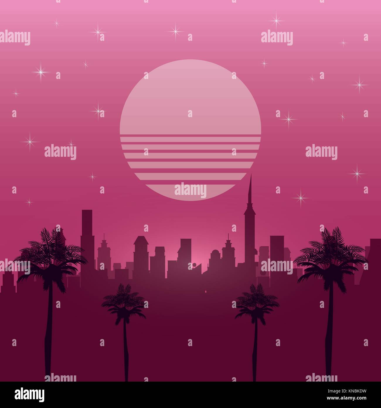 The 80s landscape style Stock Vector Image & Art - Alamy
