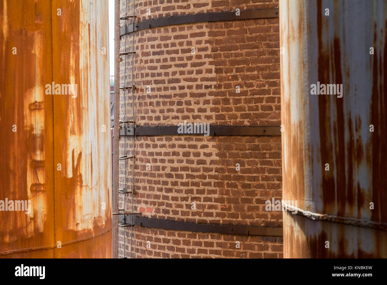 weathered rusty industrial scenery with old corroded objects Stock ...