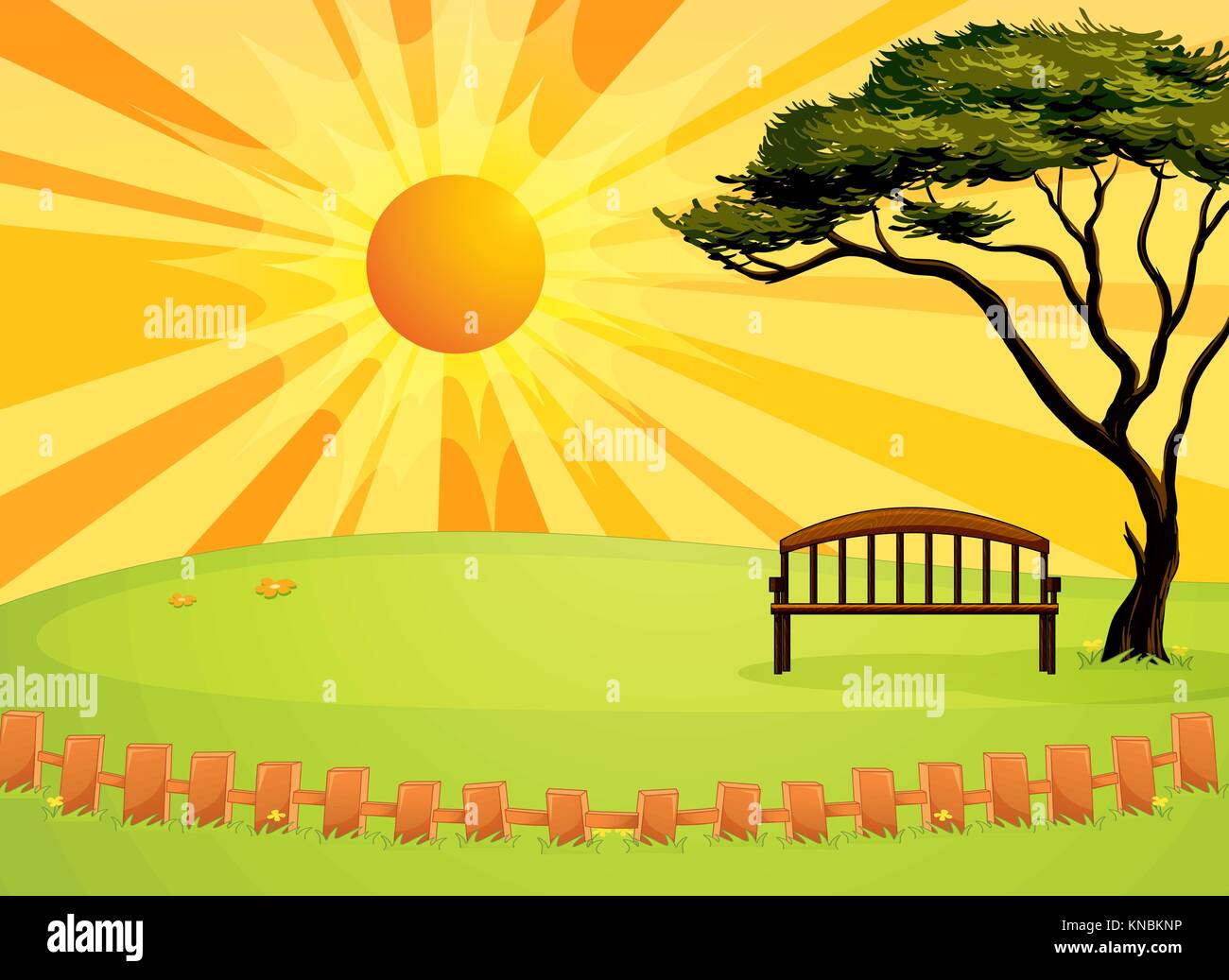 Empty bench Stock Vector Images - Alamy