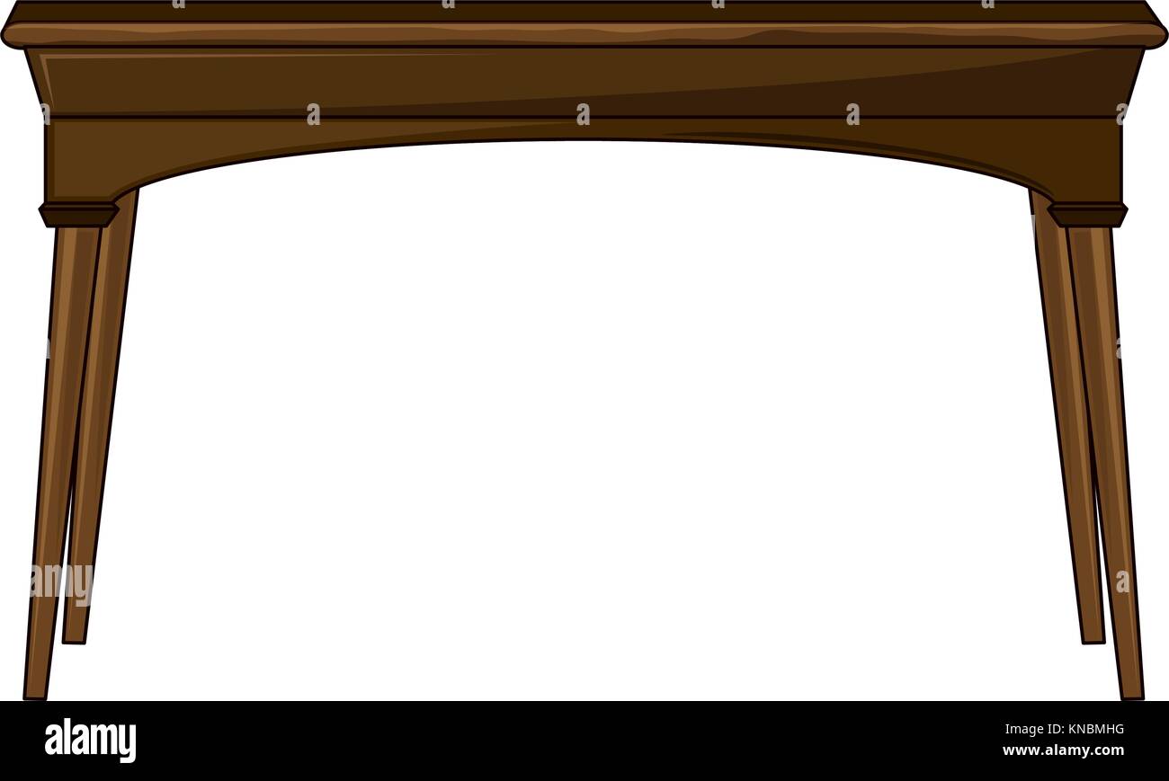 Illustration of a rectangle table on a white background Stock Vector ...