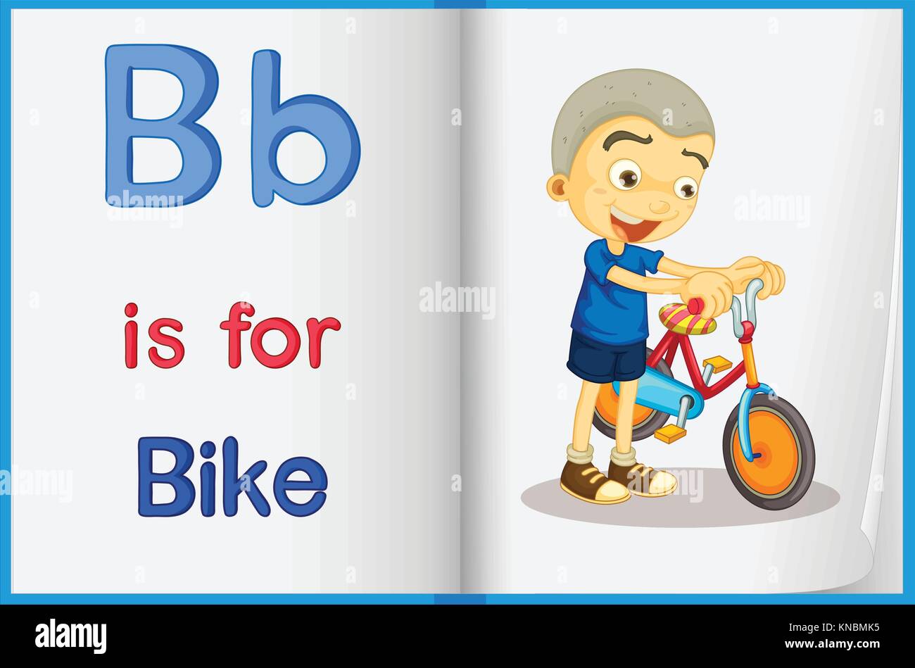 Illustration of a bike in a book on a white background Stock Vector ...