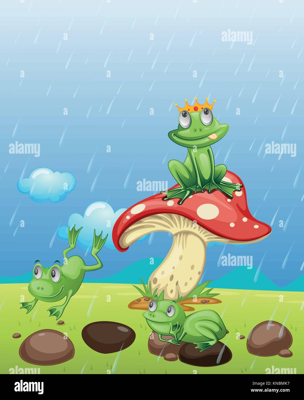 Rain of frogs Stock Vector Images - Alamy