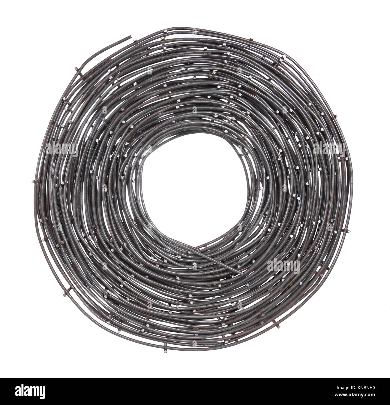 Roll of iron wire, close up , isolate on white background Stock Photo ...