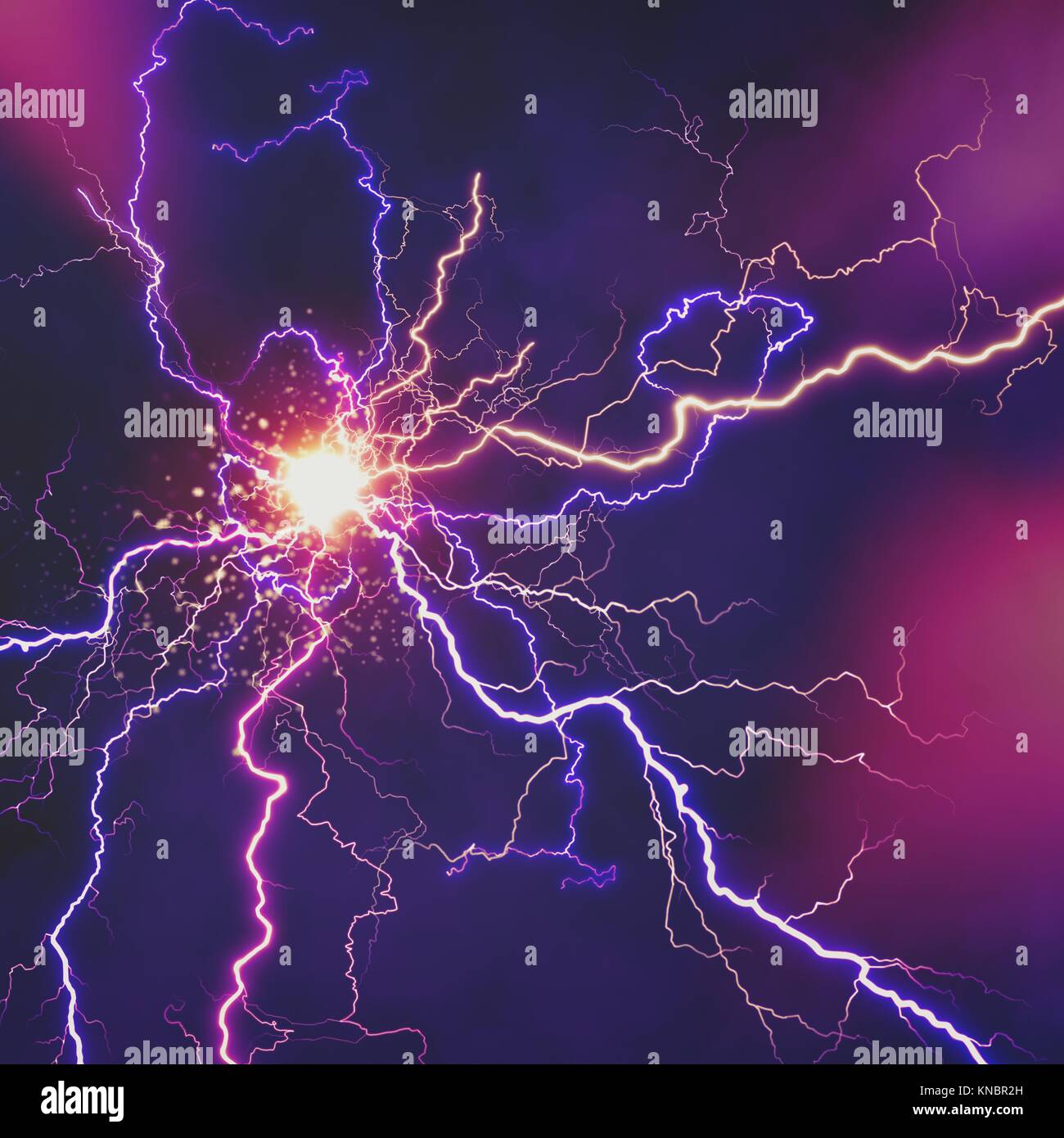 Blue thunderbolt design hi-res stock photography and images - Alamy