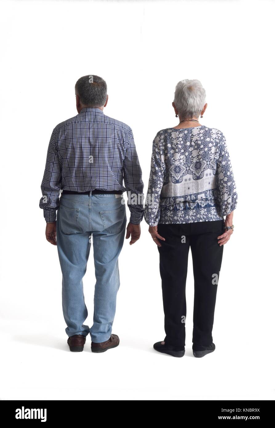 Mature woman rear view Cut Out Stock Images & Pictures - Alamy