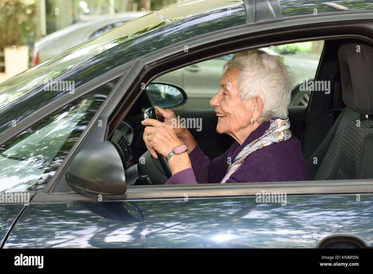 Old Woman Driving Car High Resolution Stock Photography and Images - Alamy