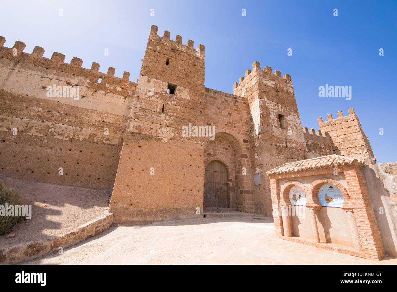 door of landmark ancient arab Castle of Burgalimar, from X century ...