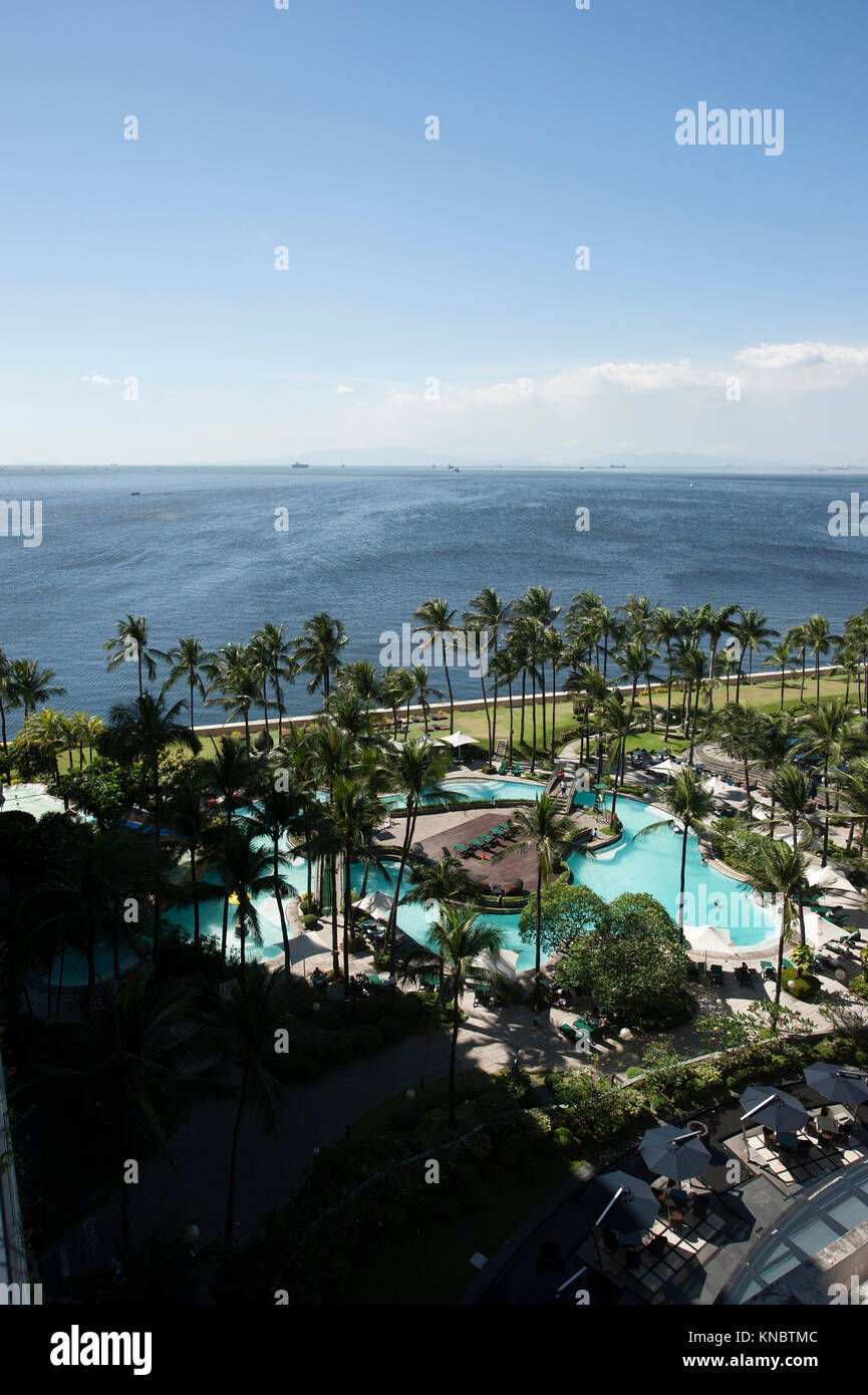 Swimming pool beside Manila Bay, Manila, Philippines, South East Asia ...