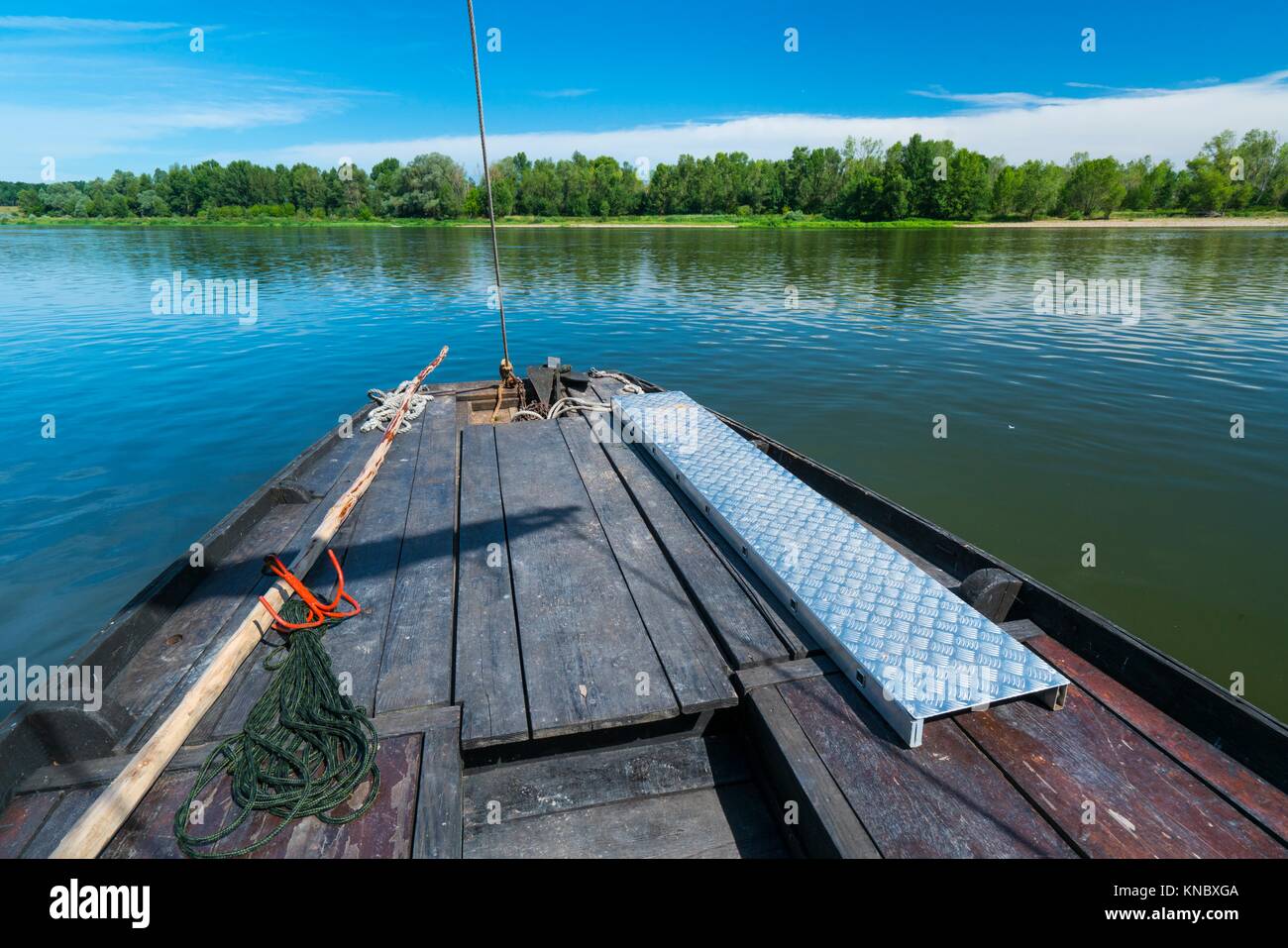 Traditional boat tour, Loire River, Chaumond-sur-Loire, Loir-et-Cher ...