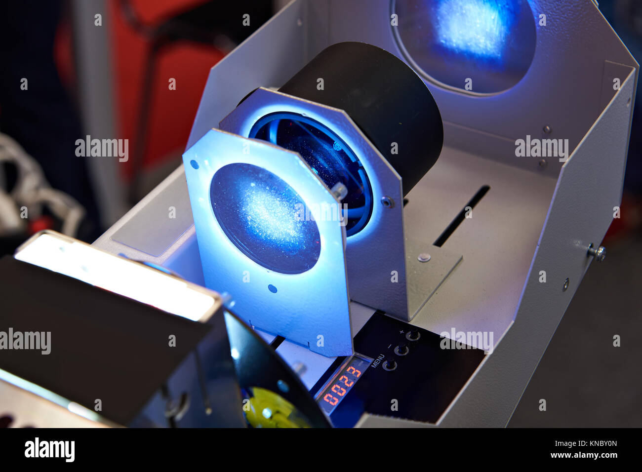 Blue laser beam hi-res stock photography and images - Alamy