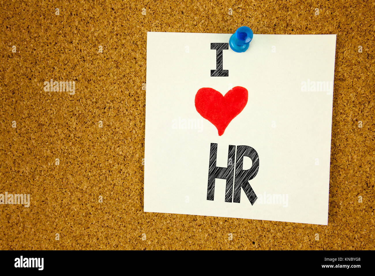 Hand writing text caption inspiration showing I Love HR Human resource ...