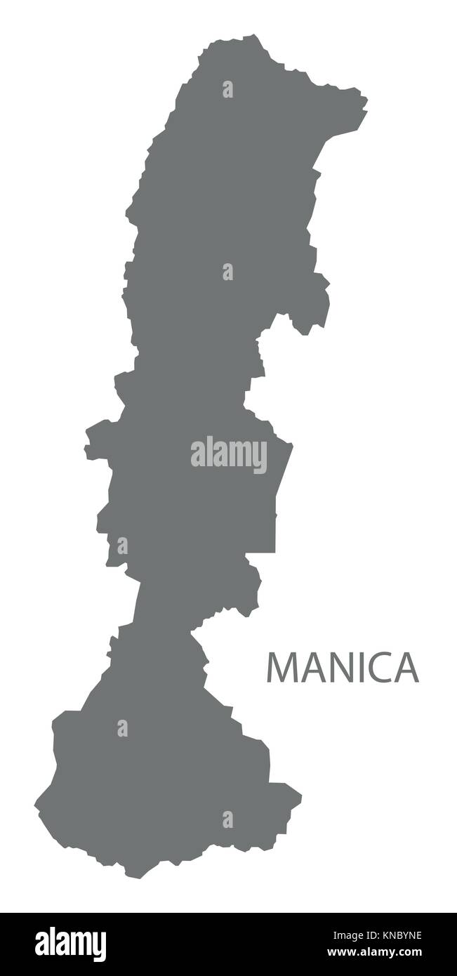 Manica map of Mozambique grey illustration silhouette shape Stock ...
