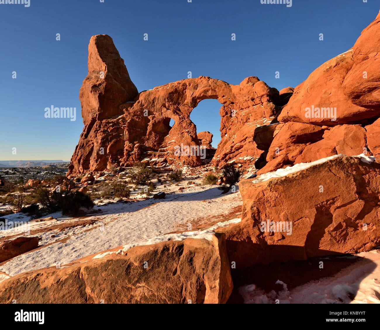 Turret arch arches national park hi-res stock photography and images ...