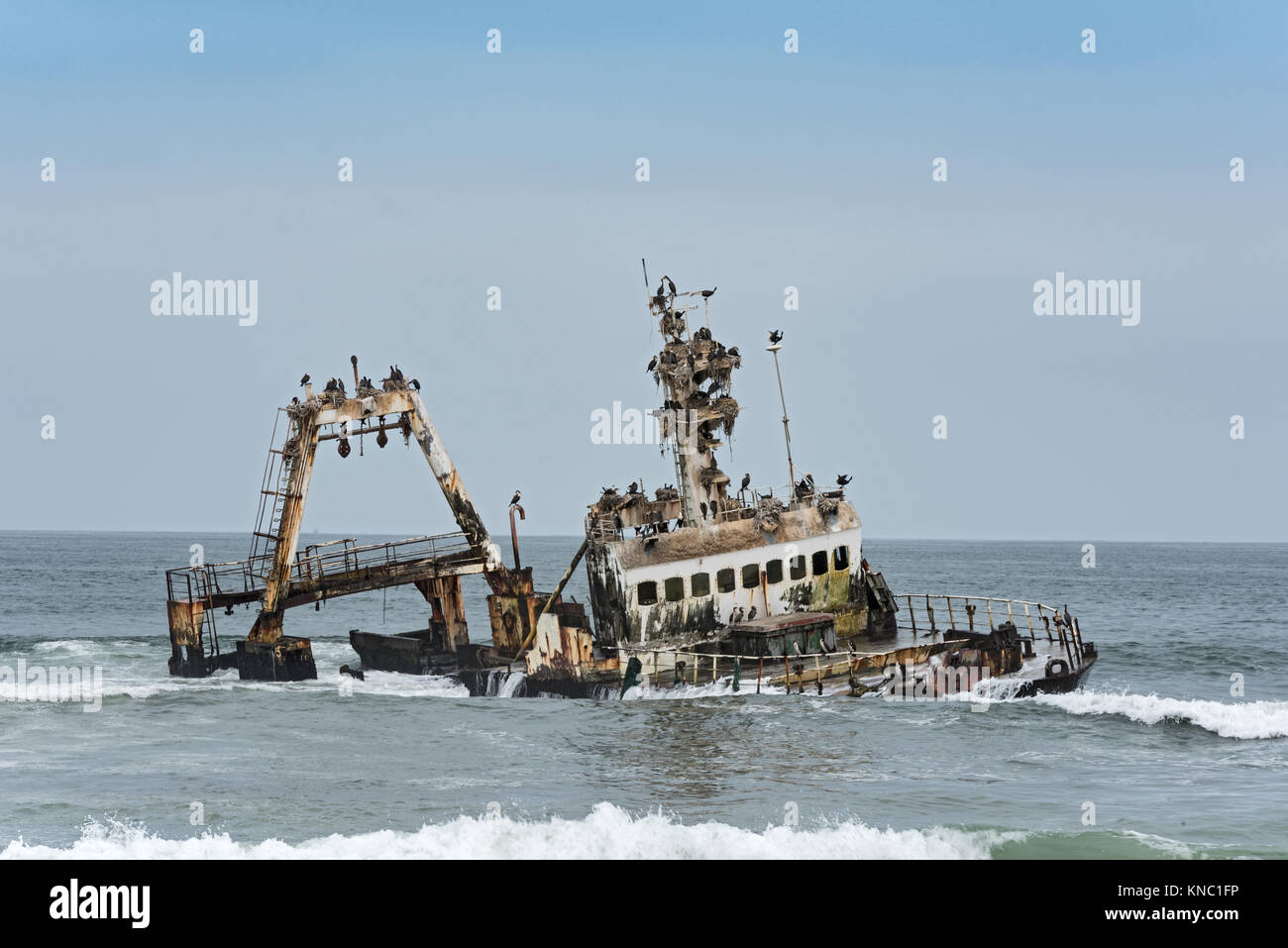 Shipwreck Zeila near Henties Bay on the Skeleton Coast of Namibia Stock ...