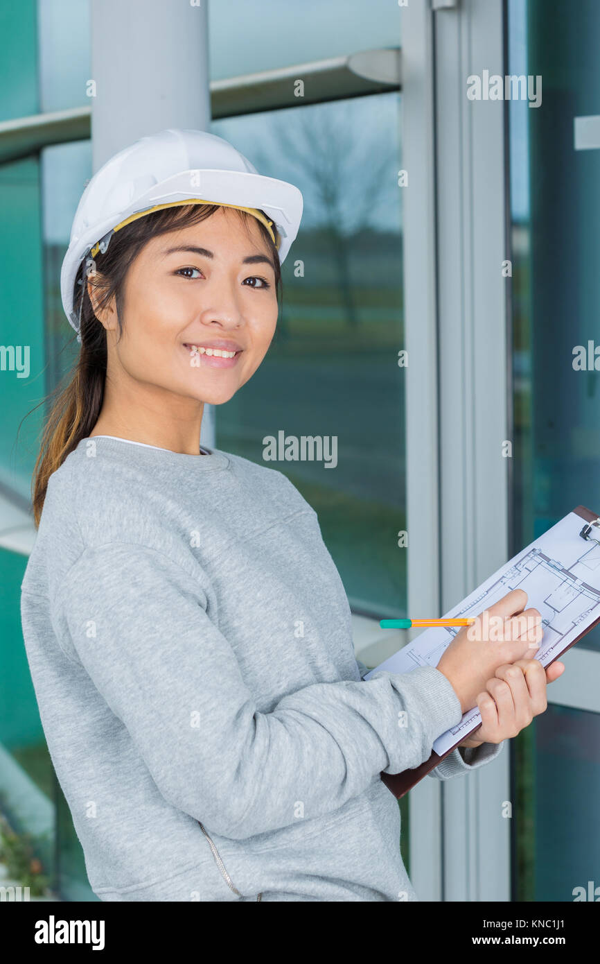 happy smiling construction workers Stock Photo - Alamy