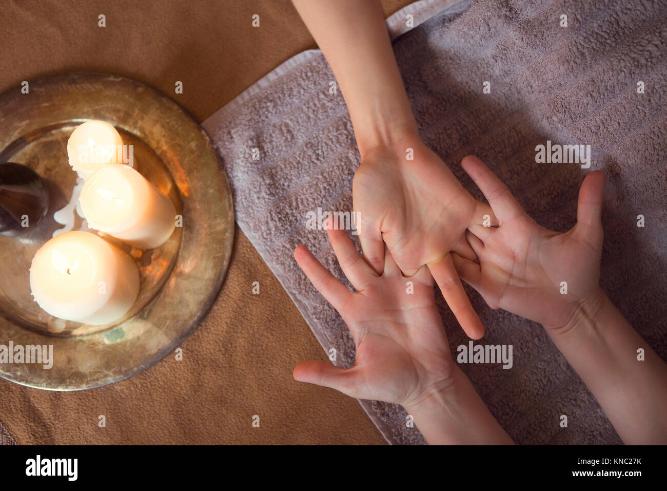 Hand massage at spa. Close up. Healthcare and wellbeing concept Stock ...