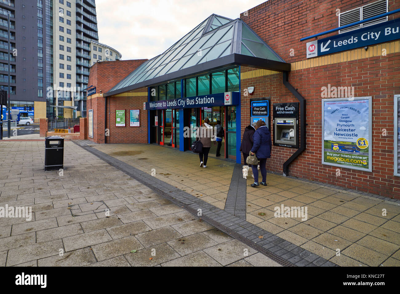 Leeds City Bus Station entrance Stock Photo - Alamy