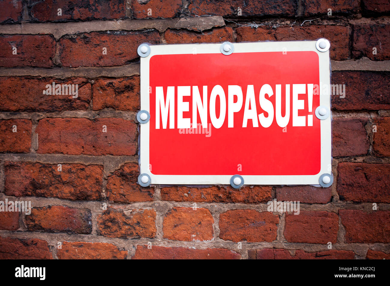 Hand writing text caption inspiration showing Menopause concept meaning ...