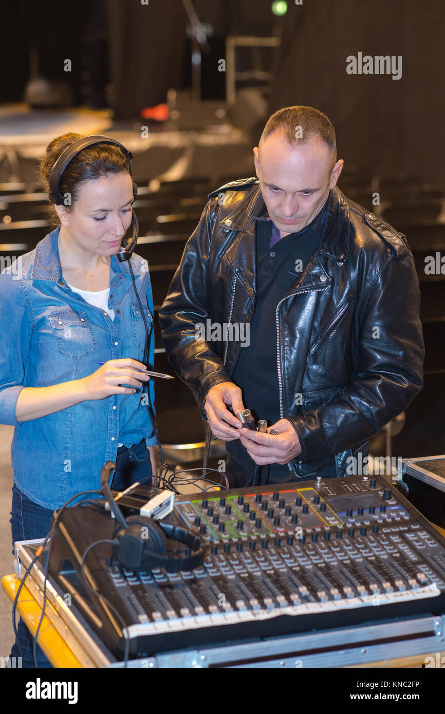 sound production assistants Stock Photo - Alamy
