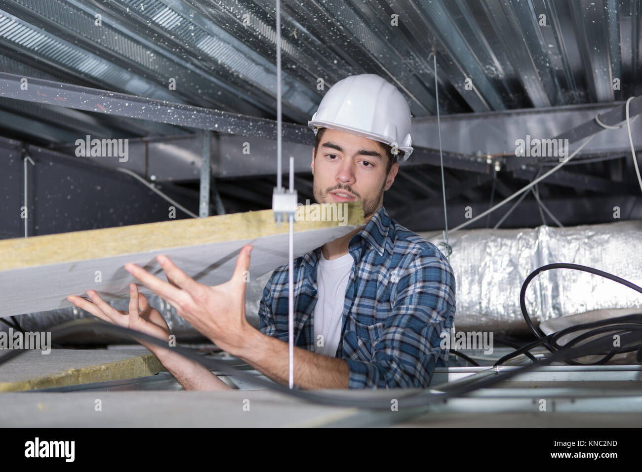 happy construction worker Stock Photo - Alamy