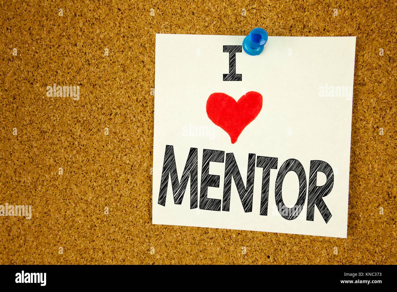 Hand writing text caption inspiration showing I Love Mentor concept ...