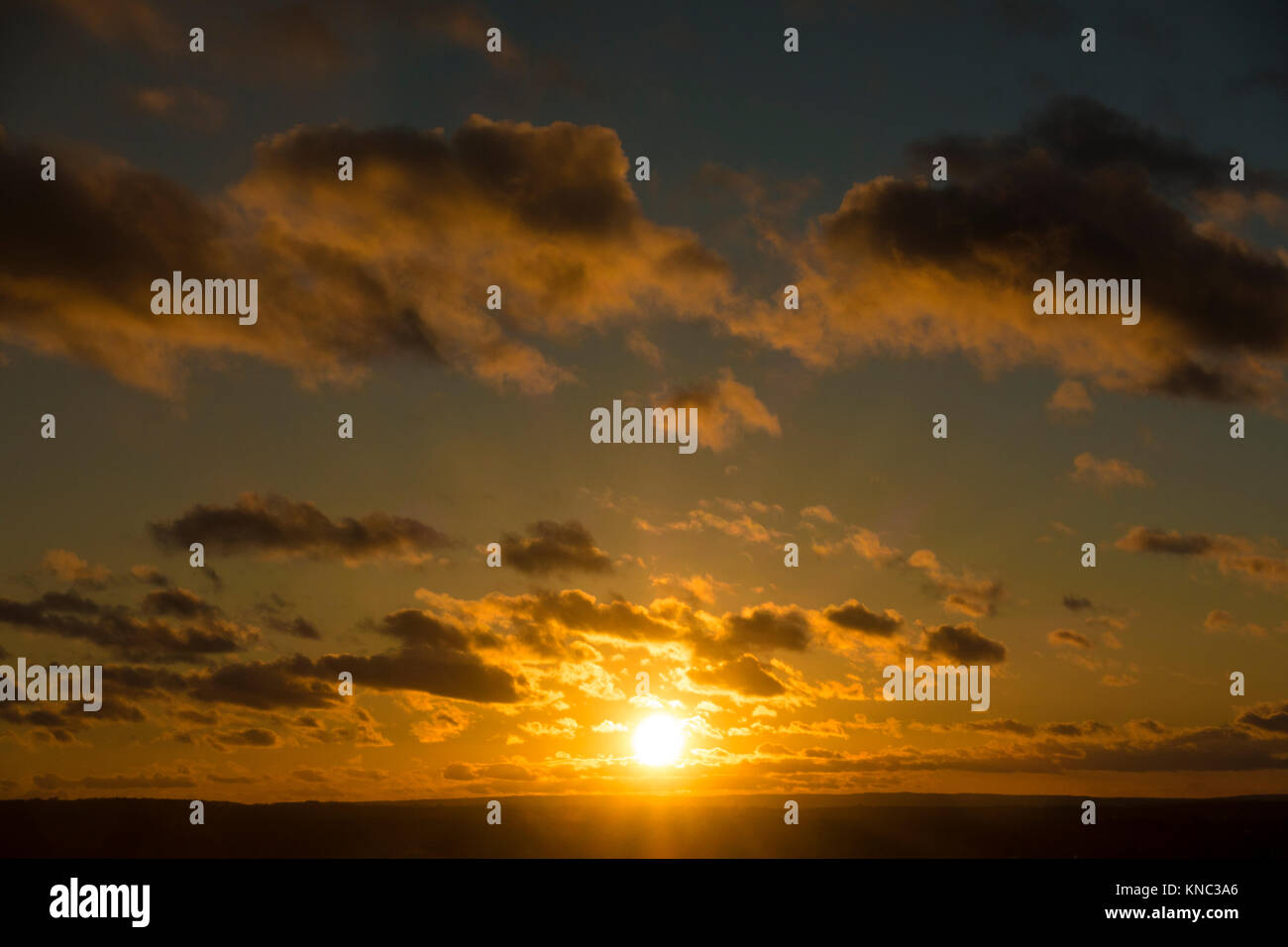 Sunset on Sutton Stock Photo - Alamy