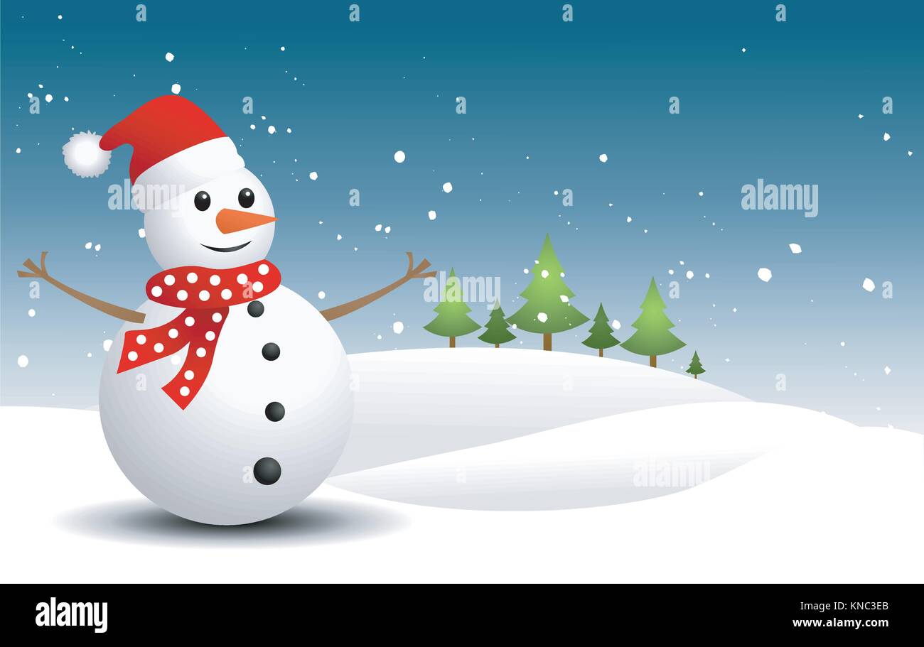 Snowman, vector illustration Stock Vector Image & Art - Alamy