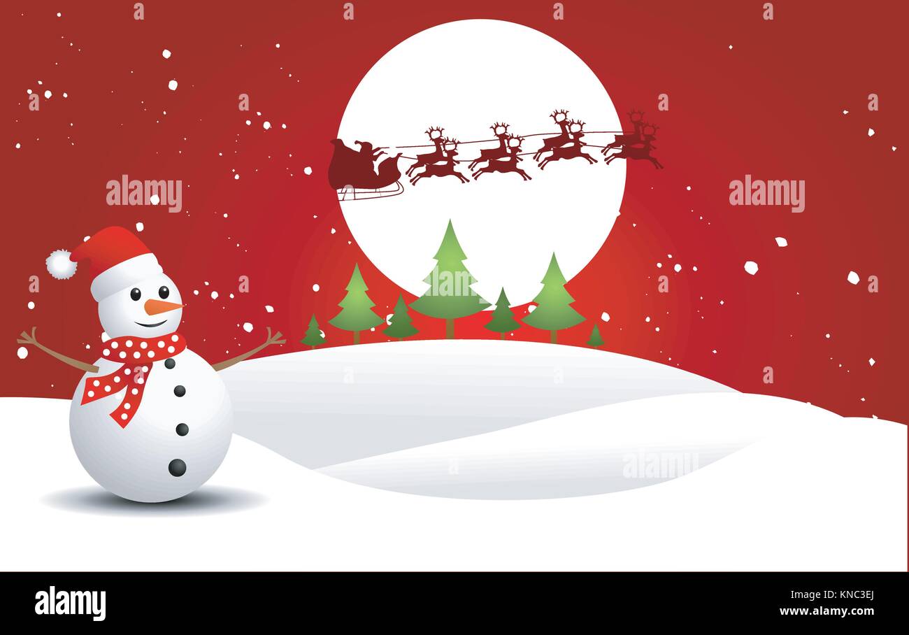 Snowman, vector illustration Stock Vector Image & Art - Alamy