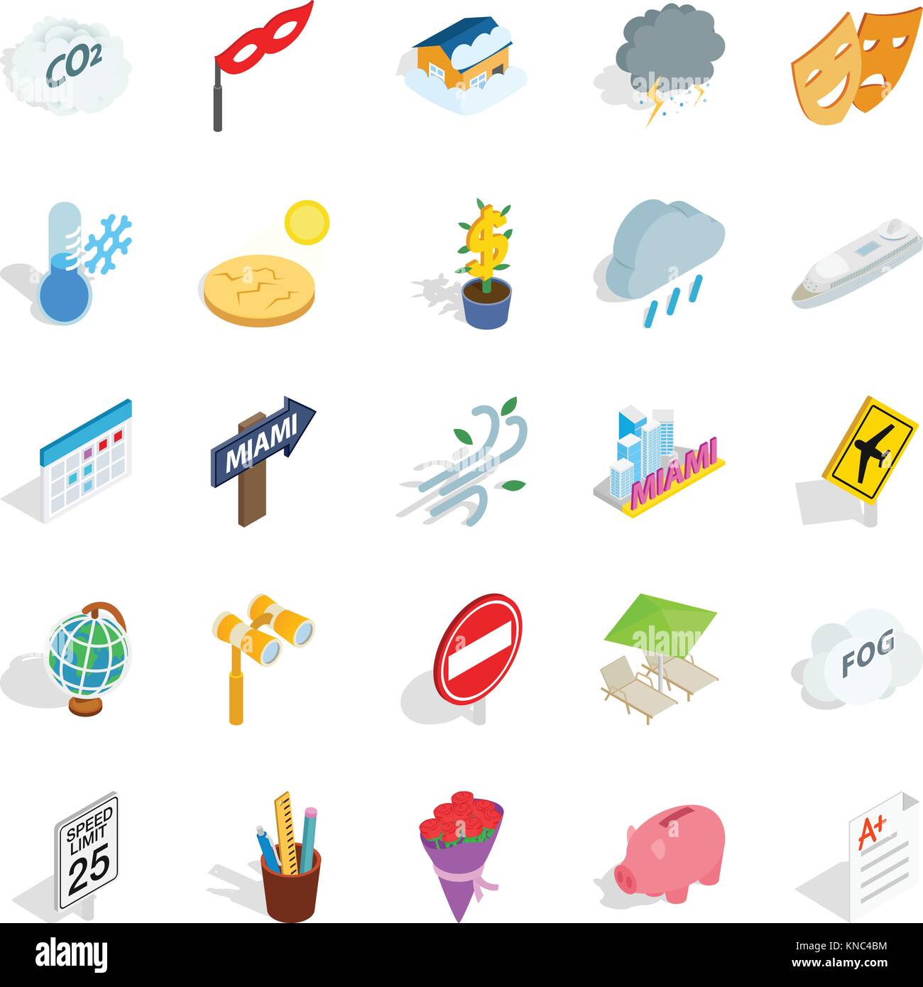 Individual icons set, isometric style Stock Vector Image & Art - Alamy