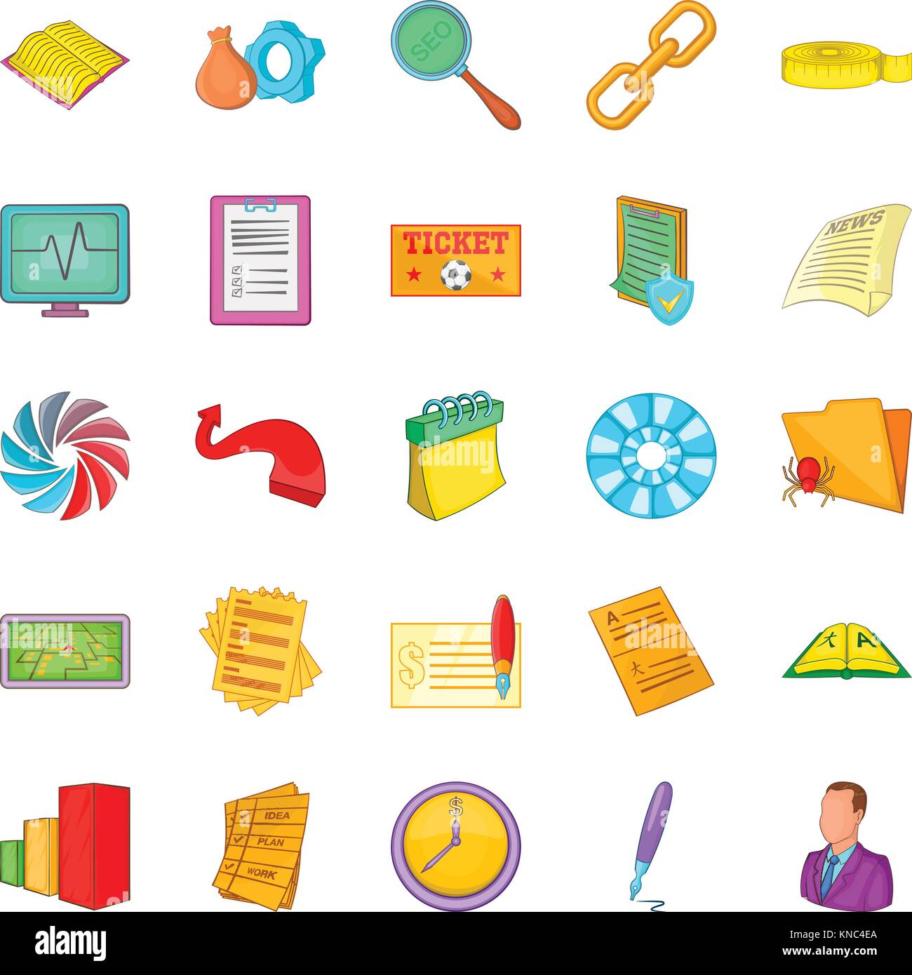 Chart icons set, cartoon style Stock Vector Image & Art - Alamy