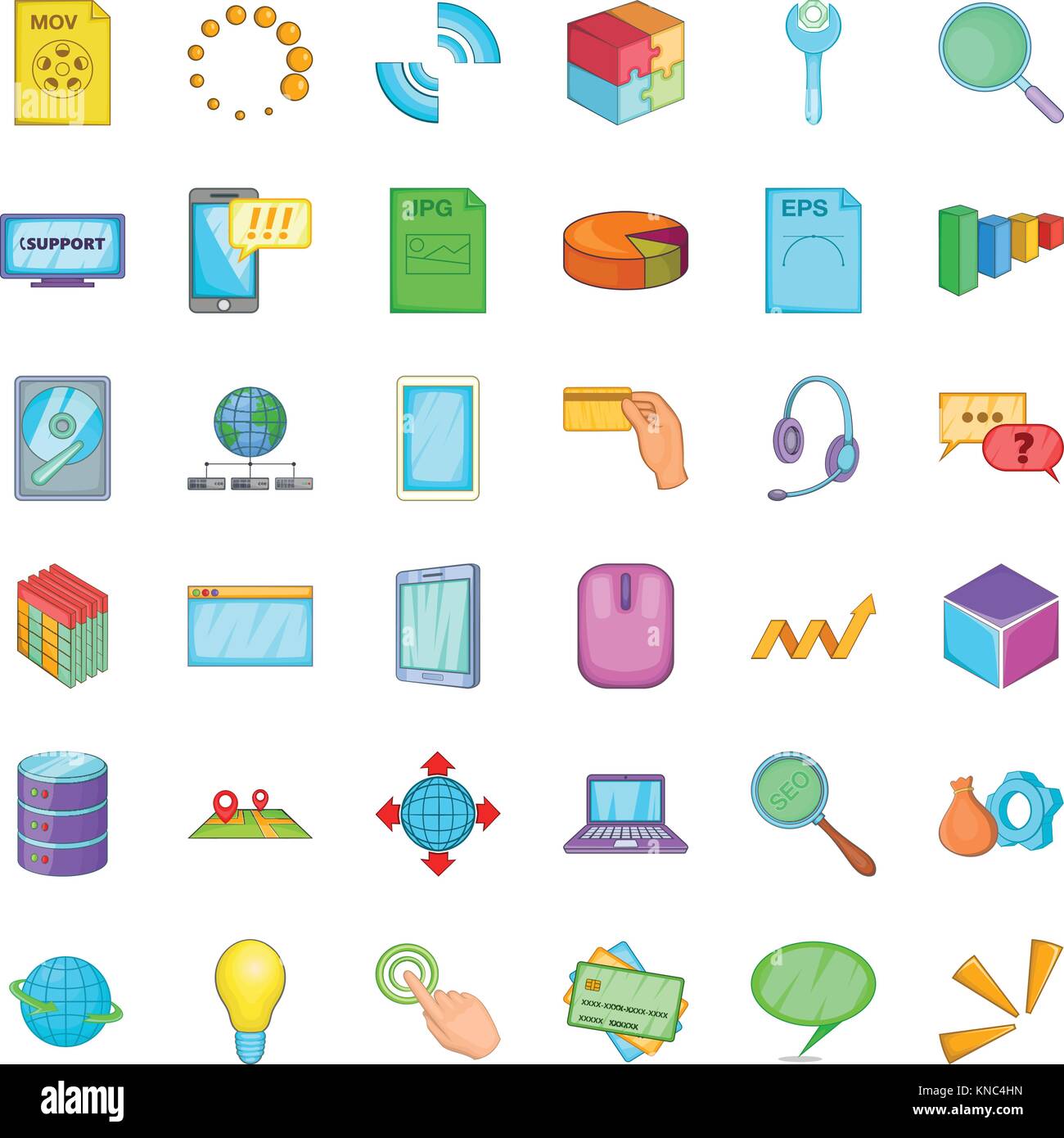 It business icons set, cartoon style Stock Vector Image & Art - Alamy