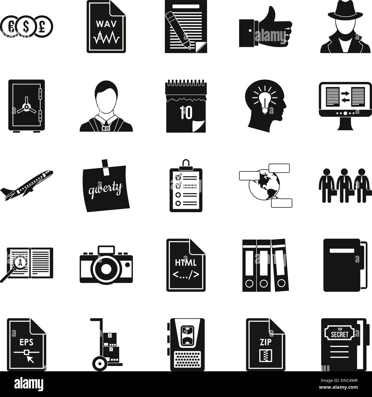 Debenture stock icons set, simple style Stock Vector Image & Art - Alamy