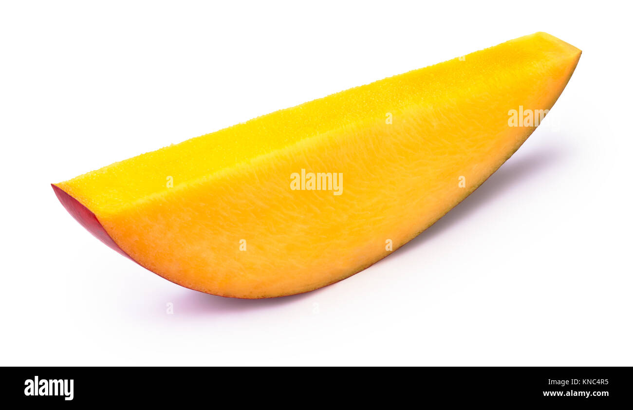 Mango slice isolated Stock Photo - Alamy