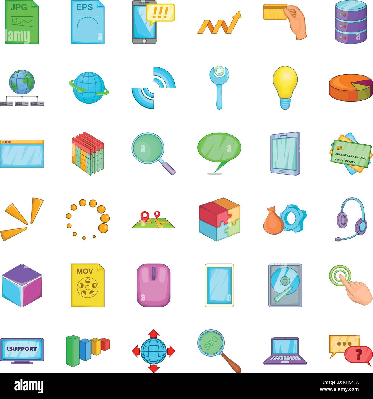 Click mouse icons set, cartoon style Stock Vector Image & Art - Alamy