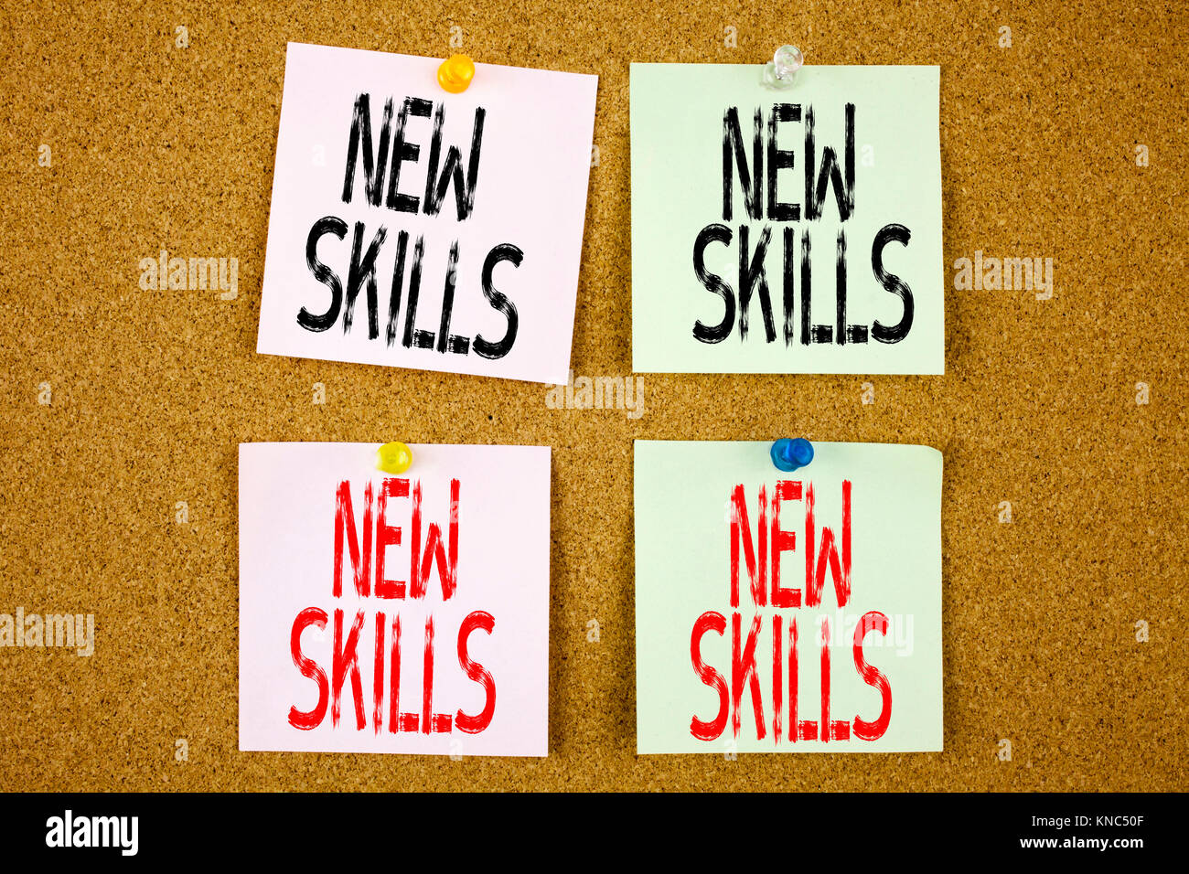 Conceptual hand writing text caption inspiration showing New Skills ...