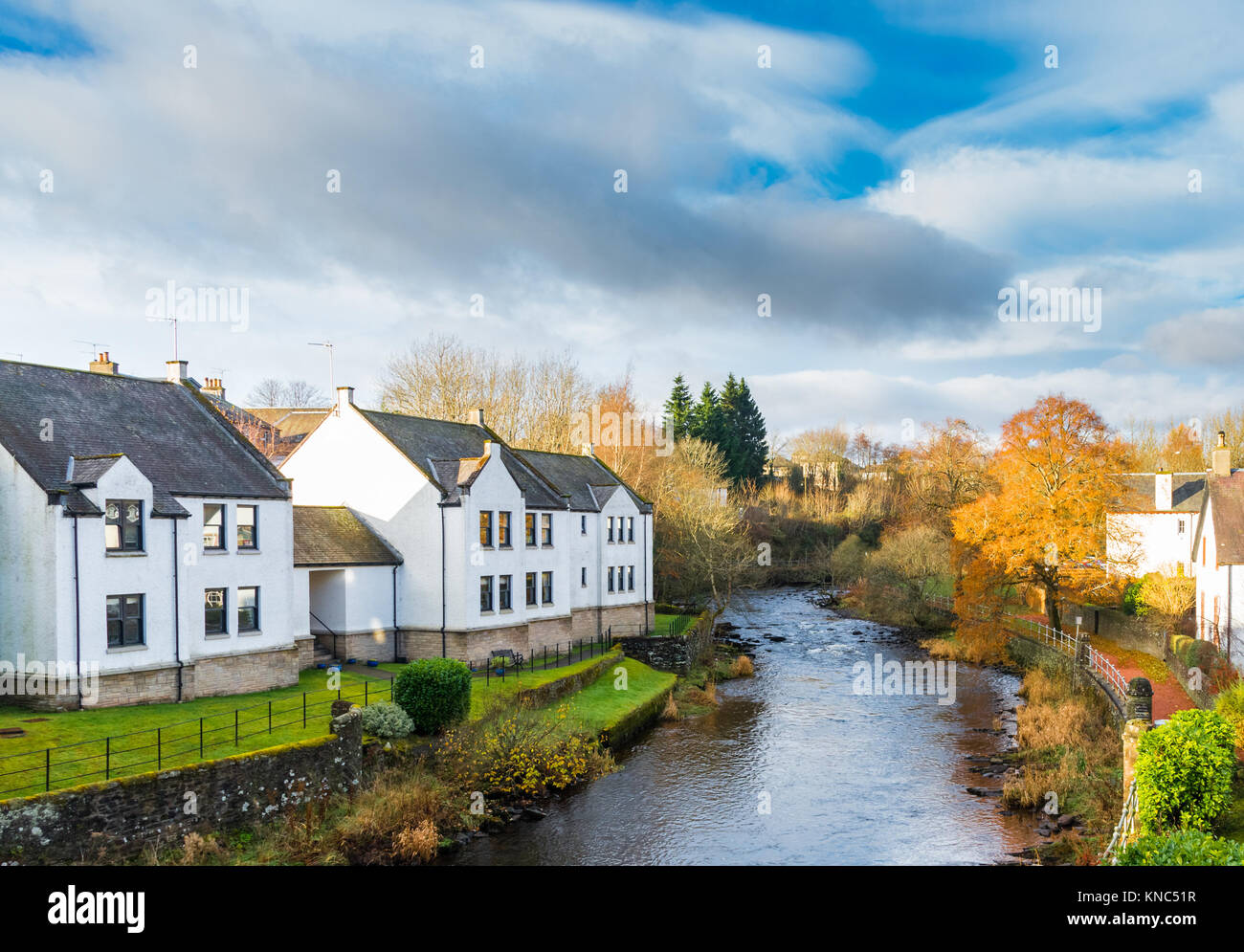 The beautiful Allan Water that runs through the town of Dunblane in ...