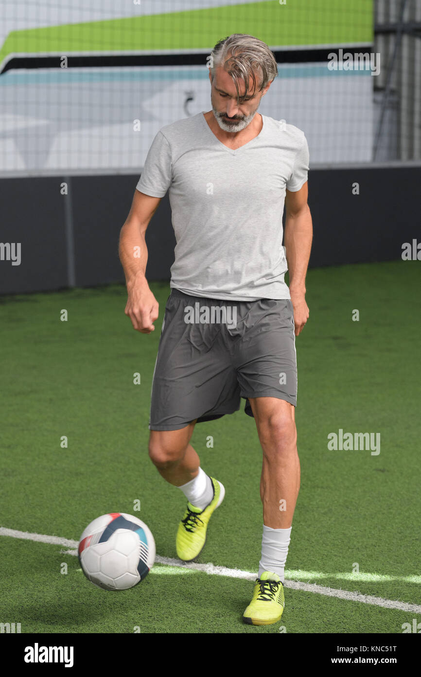 man playing futsal Stock Photo - Alamy