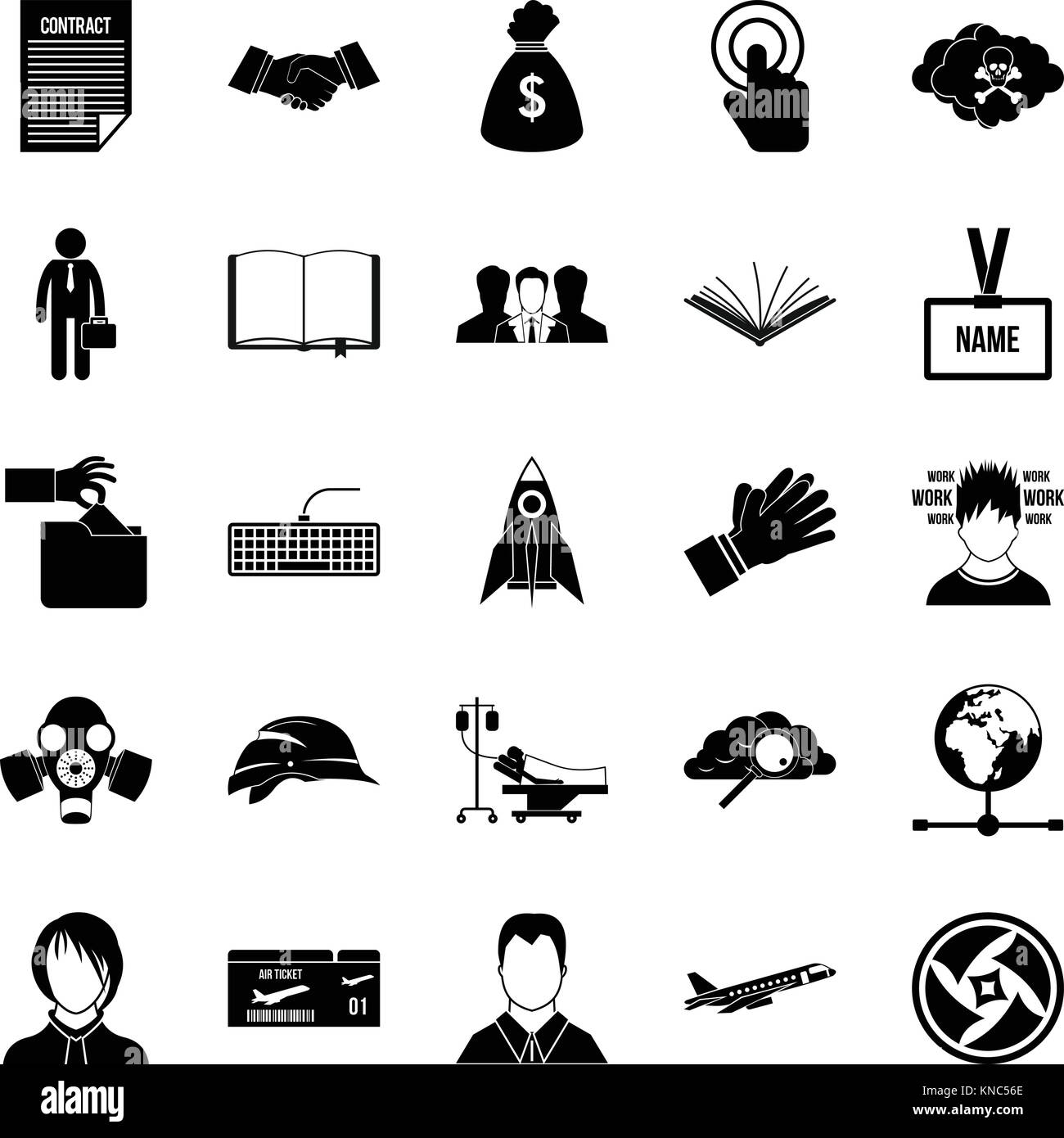 Clerk icons set, simple style Stock Vector Image & Art - Alamy