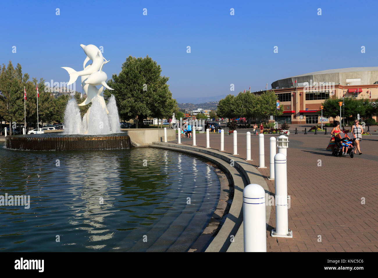The Rhapsody sculpture, City park, Kelowna City, Okanagan Lake, British ...